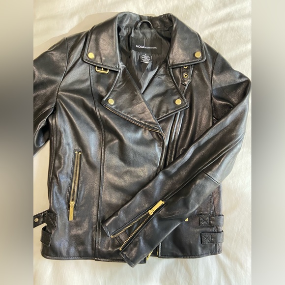Moda International | Jackets & Coats | Moda International Moto Leather ...